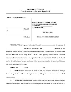 Nj Final Judgment Of Divorce 2006 2026 Complete Legal Document Online