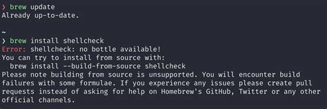 Cannot Install Shellcheck Via Brew · Issue 2229 · Koalamanshellcheck · Github