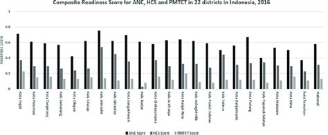 Composite Readiness Scores For Anc Pmtct And Hcs By Districts 2016