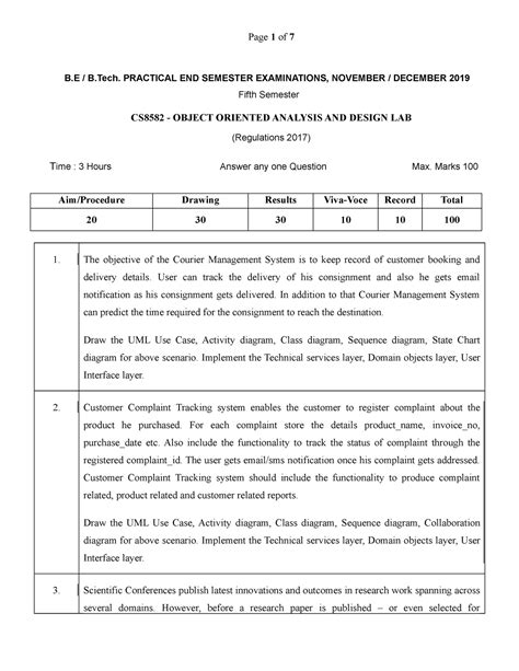 Cs8582 Vth Sem Questions B B Practical End Semester Examinations