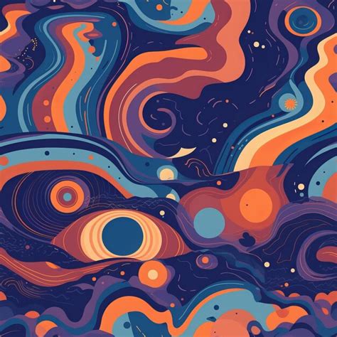 Premium Ai Image Seamless Galaxy And Spaceinspired Pattern