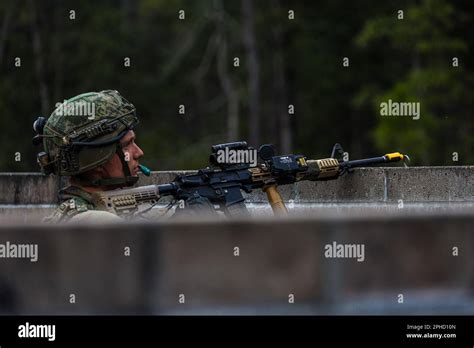 A Dutch Marine With Marine Squadron Carib Netherlands Marine Corps