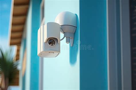 Motion Sensor With Light Detector On House Wall Stock Illustration Illustration Of Watch