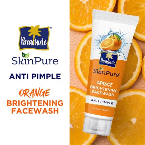 Parachute Skinpure Orange Brightening Facewash Anti Pimple For Bright