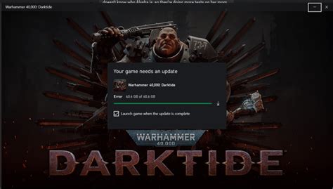 Game Pass Version Always Says I Need An Update Then Error But If