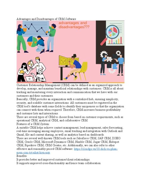 Advantages And Disadvantages Of Crm Software Pdf