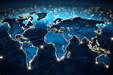 Premium Ai Image Abstract Representation Of Interconnected Global