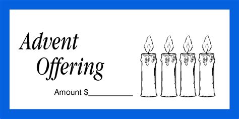 Dollar Check Size Advent Offering Envelope Concordia Publishing House