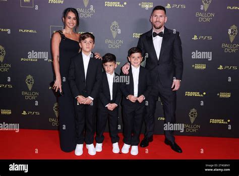 Paris France 30th October 2023 Antonela Roccuzzo And Lionel Messi