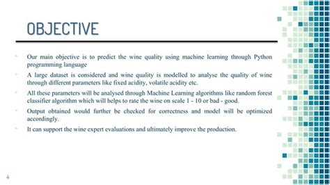 Wine Quality Analysis Using Machine Learning Pptx Chemistry Science