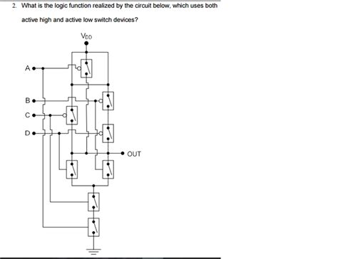 Solved What Is The Logic Function Realized By The Circuit