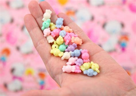 Candy Beads 9mm Small Candy Shape Beautiful Bright Pastel Acrylic Or Delish Beads