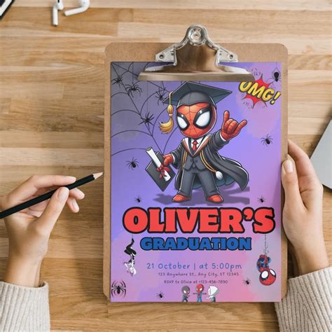 Spiderman Graduation Png Superhero Class Of 2026 Digital Download