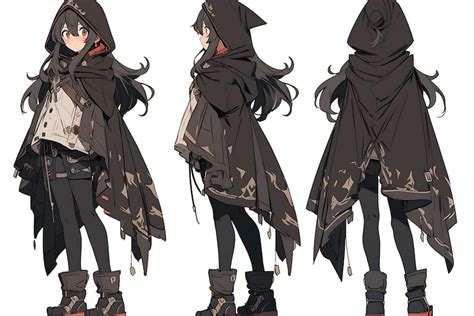 Premium Photo 2d Anime Character Concept Art Turnaround Sheet