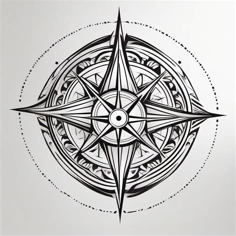Compass Tribal Tattoo Tribal Inspired Compass Design