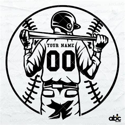 Baseball Player Svg File Personalized Name Svg Baseball Team Svg