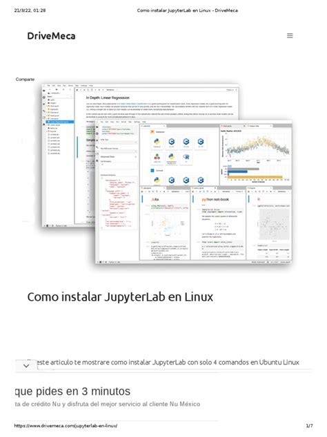 como instalar jupyterlab en linux drivemeca pdf software libre