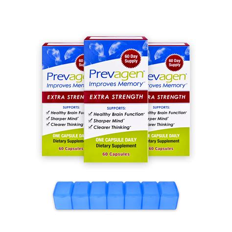 Prevagen® 20mg 60 Capsules 3 Pack With Prevagen 7 Day Pill Minder