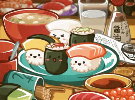 壽司  Sushi Animated Jumping Discover And Share S Sushis