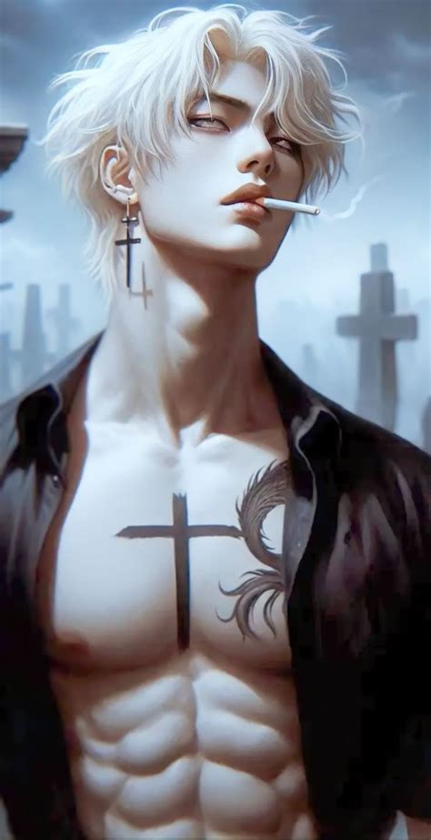 Pin By Titania Knight On Fantasy Males Anime Guys Shirtless White