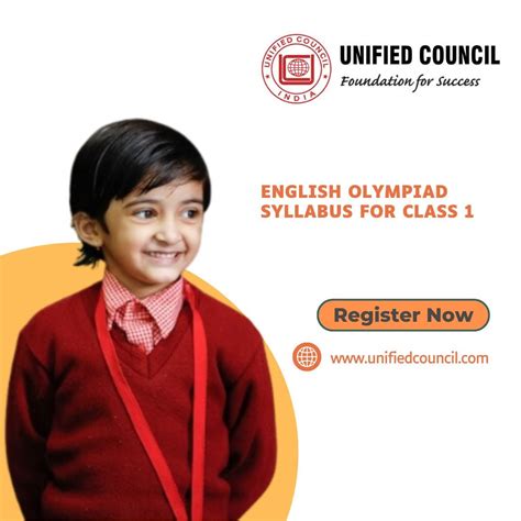 English Olympiad Syllabus For Class 1 By Unified Council Aug 2024 Medium