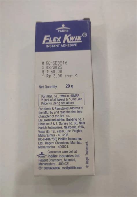 Pidilite Flex Kwik Instant Adhesive At ₹ 50piece Instant Bond In Hyderabad Id 2853436660033