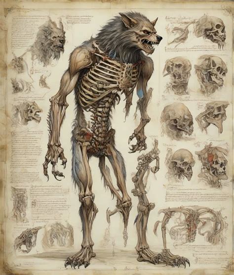 Anatomy Of A Werewolf Arte De Criaturas Míticas Criaturas Mitológicas Bestias Fantásticas