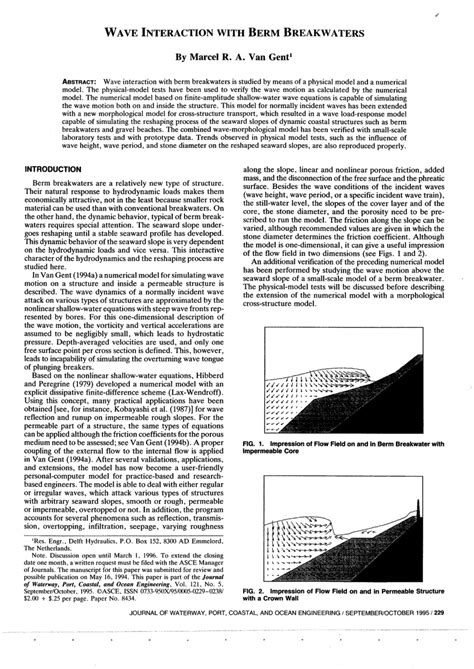 Pdf Wave Interaction With Berm Breakwaters