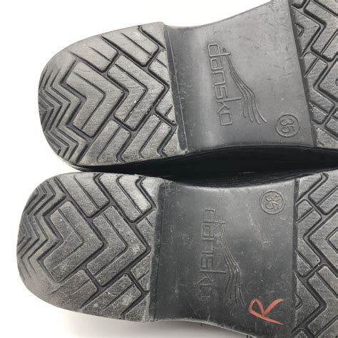 Dansko Sonja Black Cabrio Leather Mule Clogs Size 35 Gem