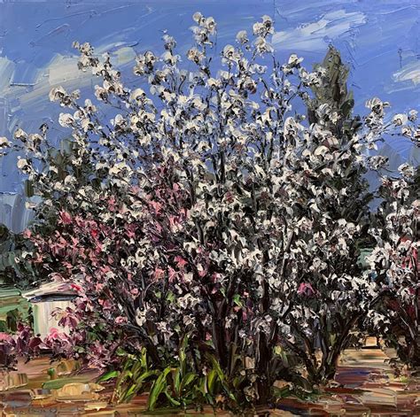 Jun Chen White And Pink Blossom — Artwork — Philip Bacon Galleries