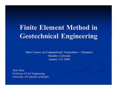 pdf finite element method in geotechnical