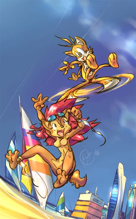 Edtropolis Sally Acorn Tails Sonic Sonic Series Animal Ears