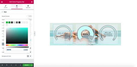 stratum circle progress bar and counter motopress