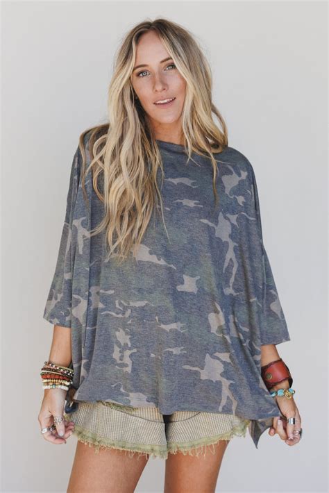 The Nest Country Girl Camo Top Olive Cy Fashion
