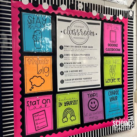 Classroom Procedures Bulletin Board ⋆ The Trendy Science Teacher