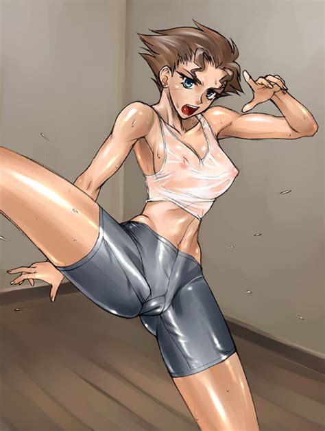 Rule 34 Bang You Bike Shorts Breasts Cameltoe Igpx Large Breasts Liz