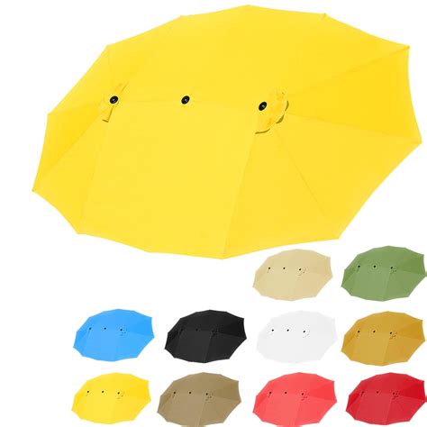 Thelashop 15x9 12 Rib Patio Rectangular Umbrella Replacement Canopy