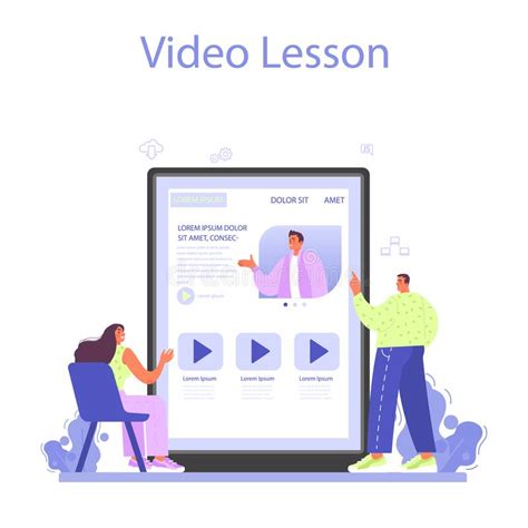 Website Development Online Service Or Platform Html Coding Process Stock Vector Illustration