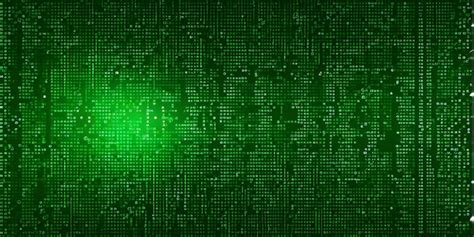 Premium Ai Image Hightech Background With Bright Green Binary Codes