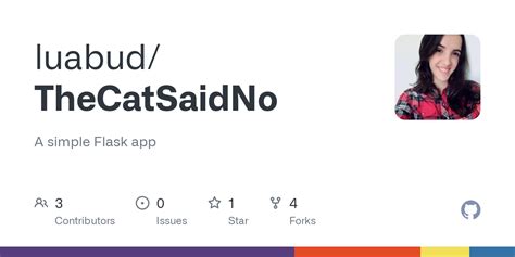GitHub Luabud TheCatSaidNo A Simple Flask App