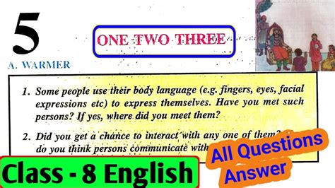 Bihar Board Class 8 English Chapter 5 Question Answer Free Math
