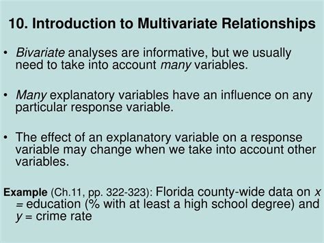 Ppt 10 Introduction To Multivariate Relationships Powerpoint Presentation Id 6015752