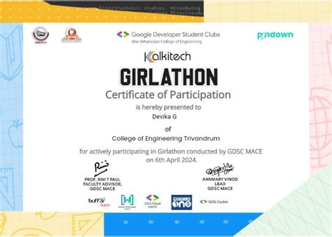 devika gopakumar on linkedin girlathon gdscmace hackathon