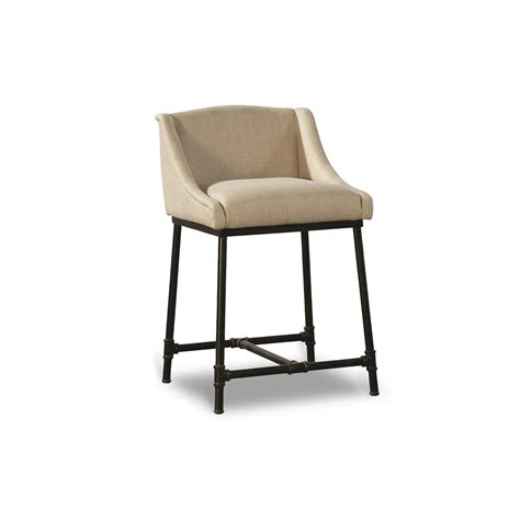 Linen And Iron Pipe Counter Stool Wisteria