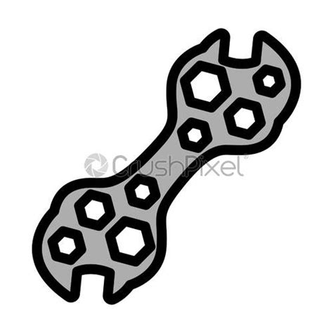 Bike Spanner Icon Stock Vector 3359959 Crushpixel