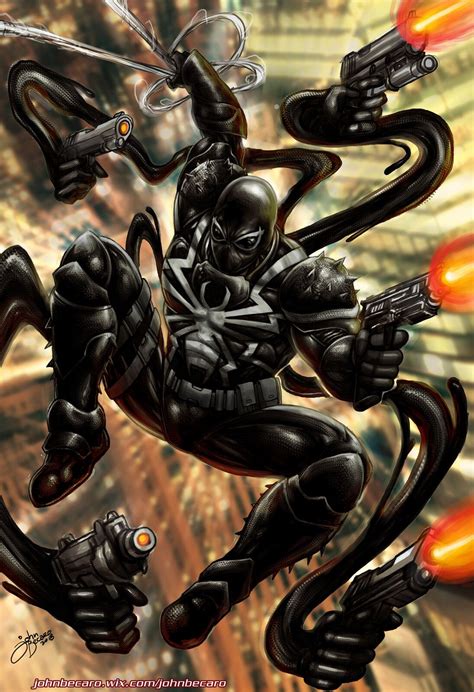 Agent Venom John Becaro Venom Comics Marvel Comics Art Symbiotes