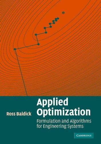 applied optimization ebook by ross baldick rakuten kobo algorithm