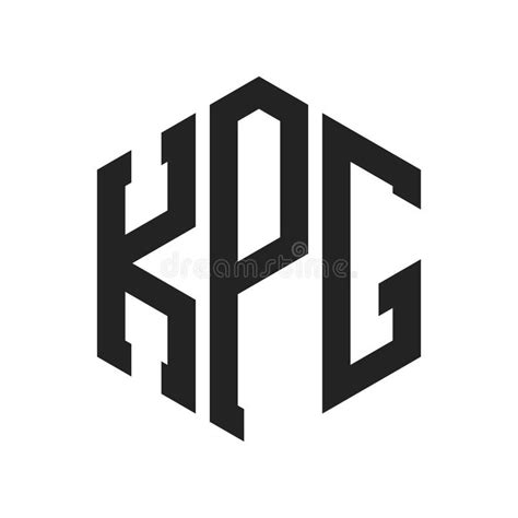 Kpg Logo Design Initial Letter Kpg Monogram Logo Using Hexagon Shape Stock Vector