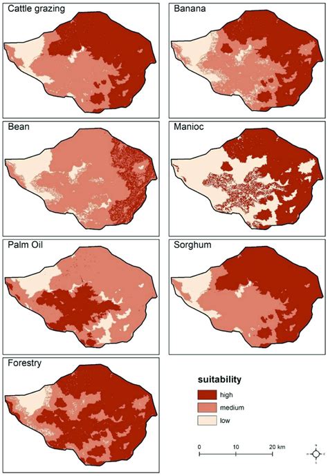 Land Suitability Maps For Each Lut Download Scientific Diagram