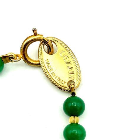 Italian Jade Green Glass Bead Long Layering Necklace By Bozart 24